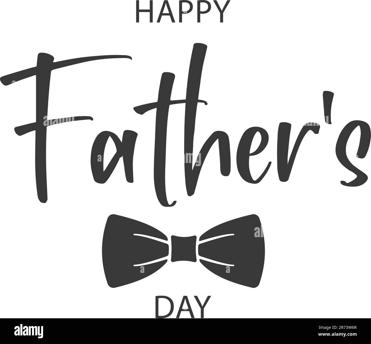 Happy father's Day lettering and bow tie. Vector illustration Stock ...