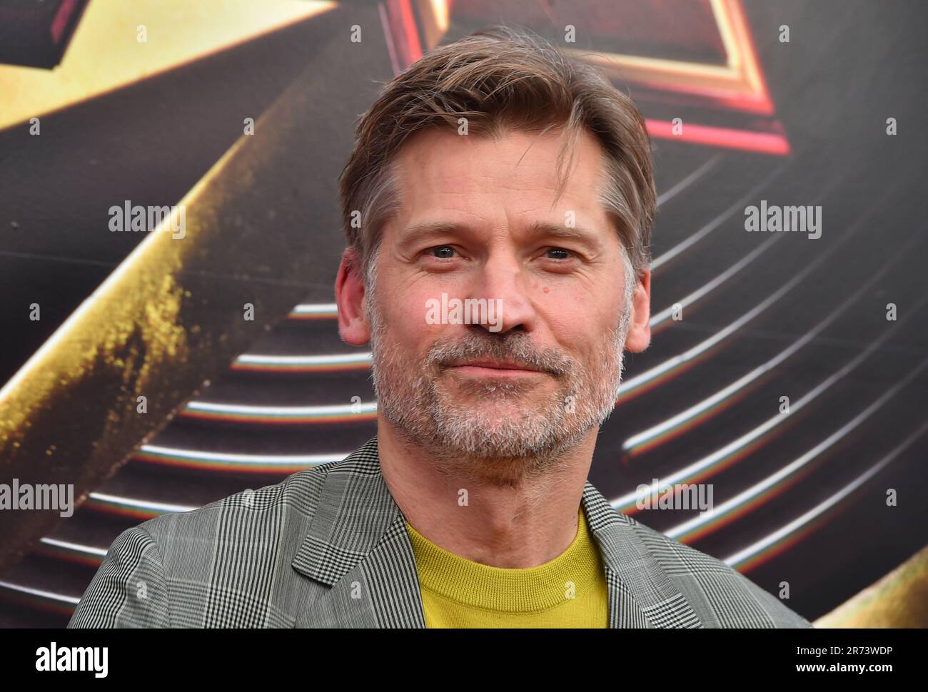 Nikolaj Coster-Waldau arrives at the premiere of "The Flash" on Monday, June 12, 2023, at ...
