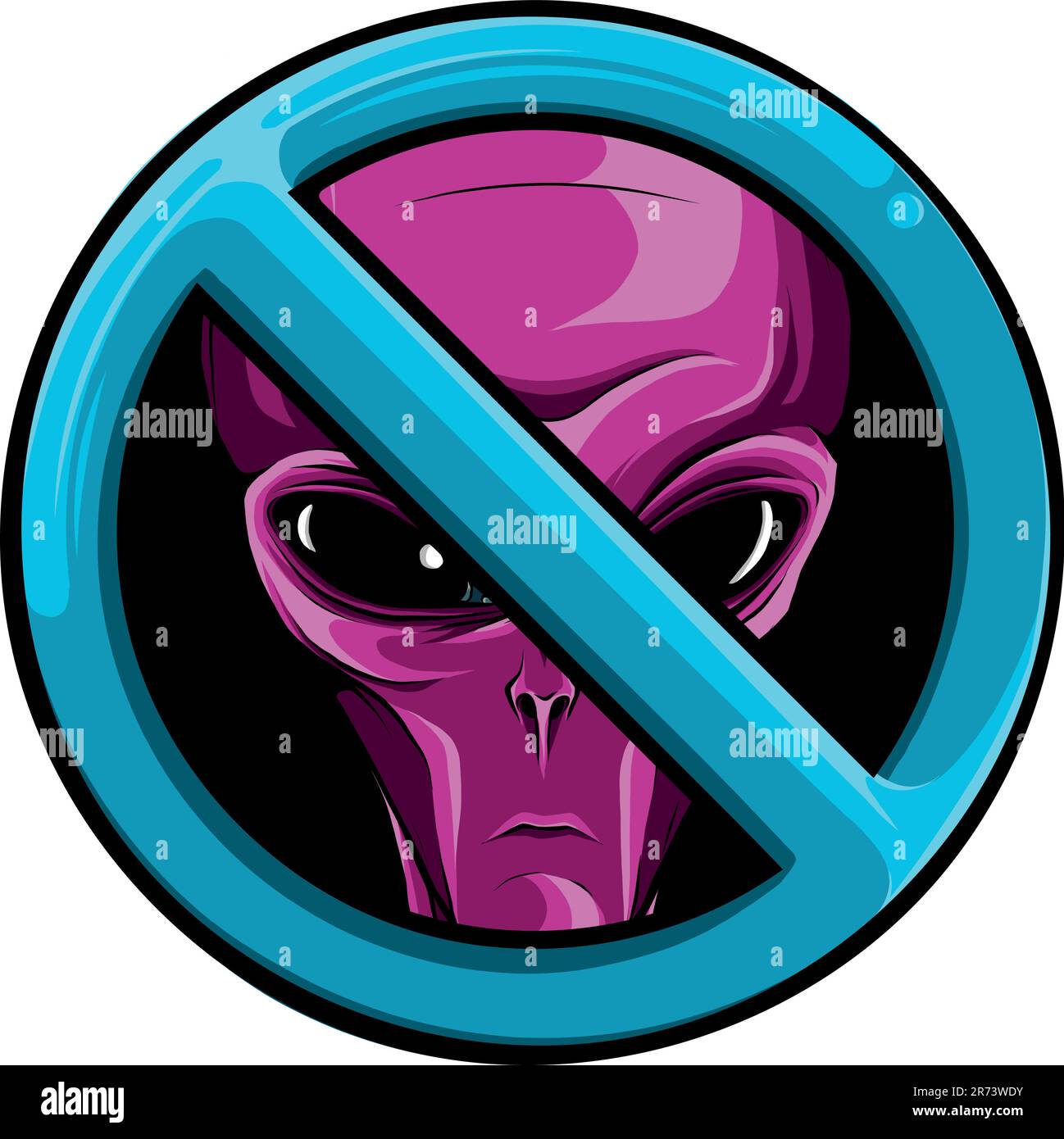 Alien head. vector illustration design of extraterrestrial humanoid ...