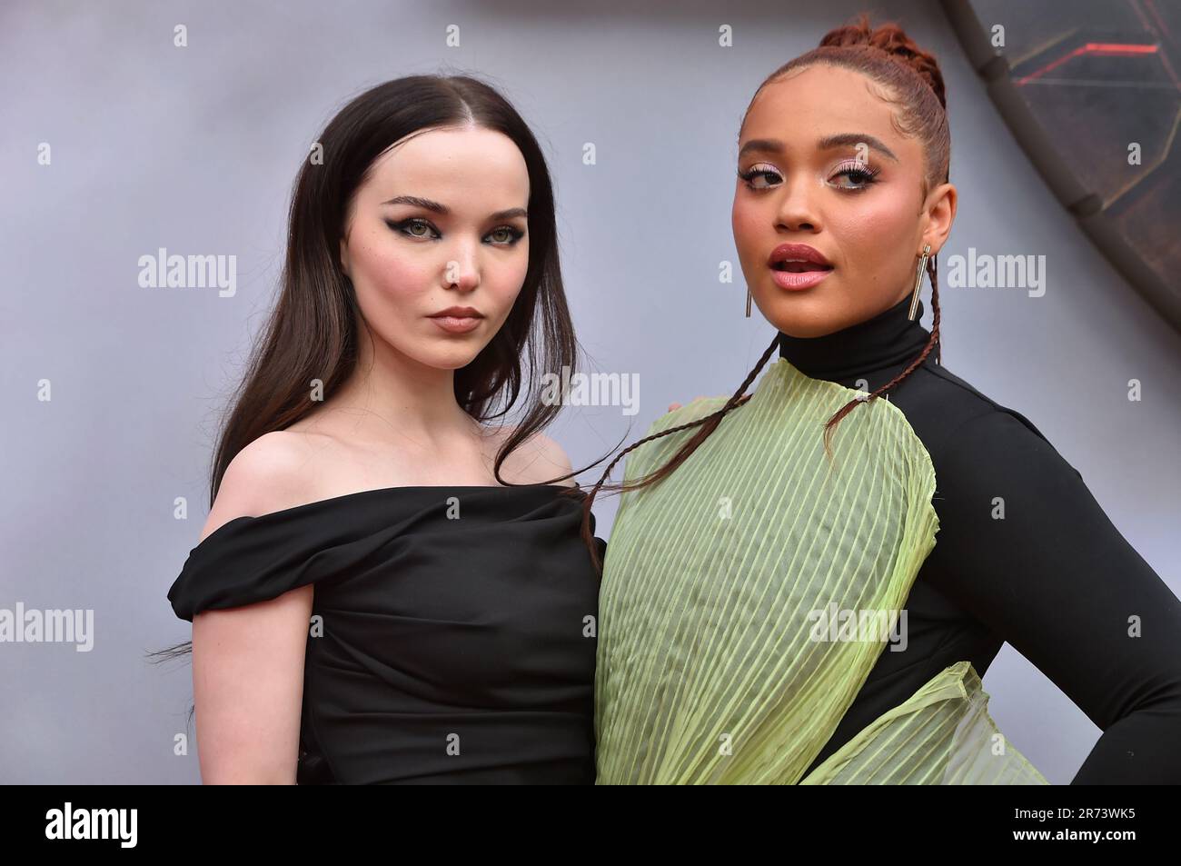 Dove Cameron, left, and Kiersey Clemons arrive at the premiere of "The ...
