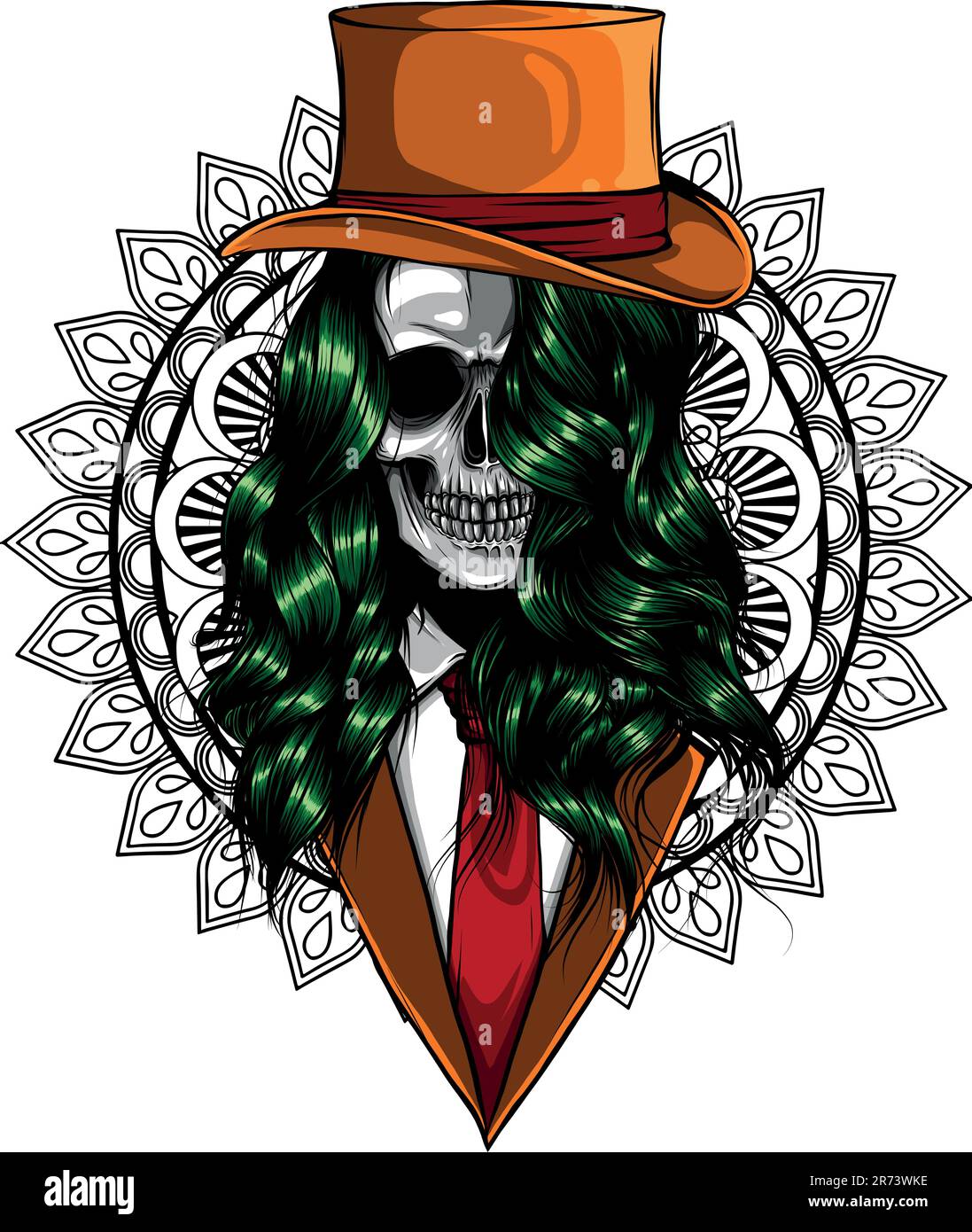 colored draw of human skull vector illustration design Stock Vector ...