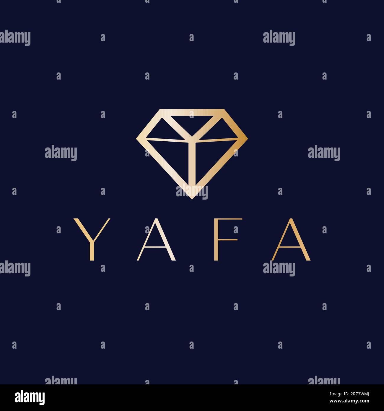 Yafa vector logo design. Diamond and letter Y logotype. Luxury ...