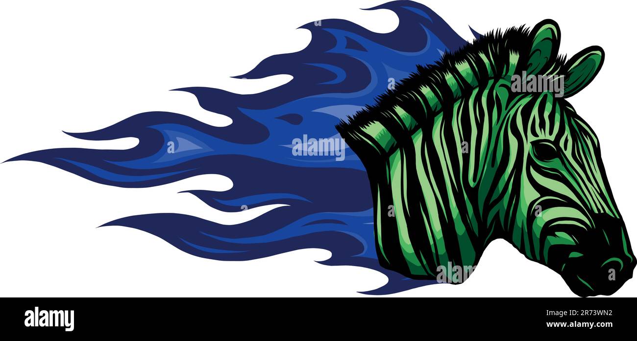 hand draw Zebra head vector illustration design Stock Vector Image ...