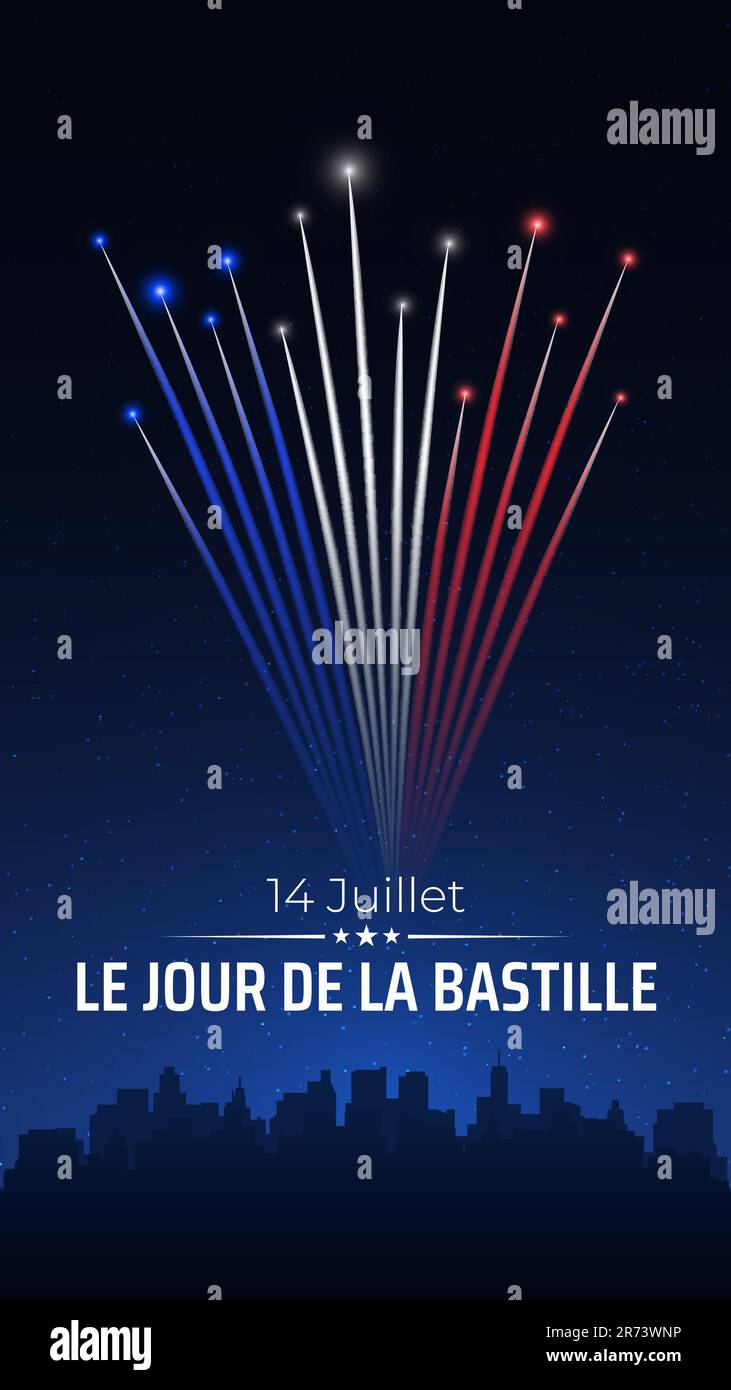 Banner 14 july bastille day in france, template with french colorful ...