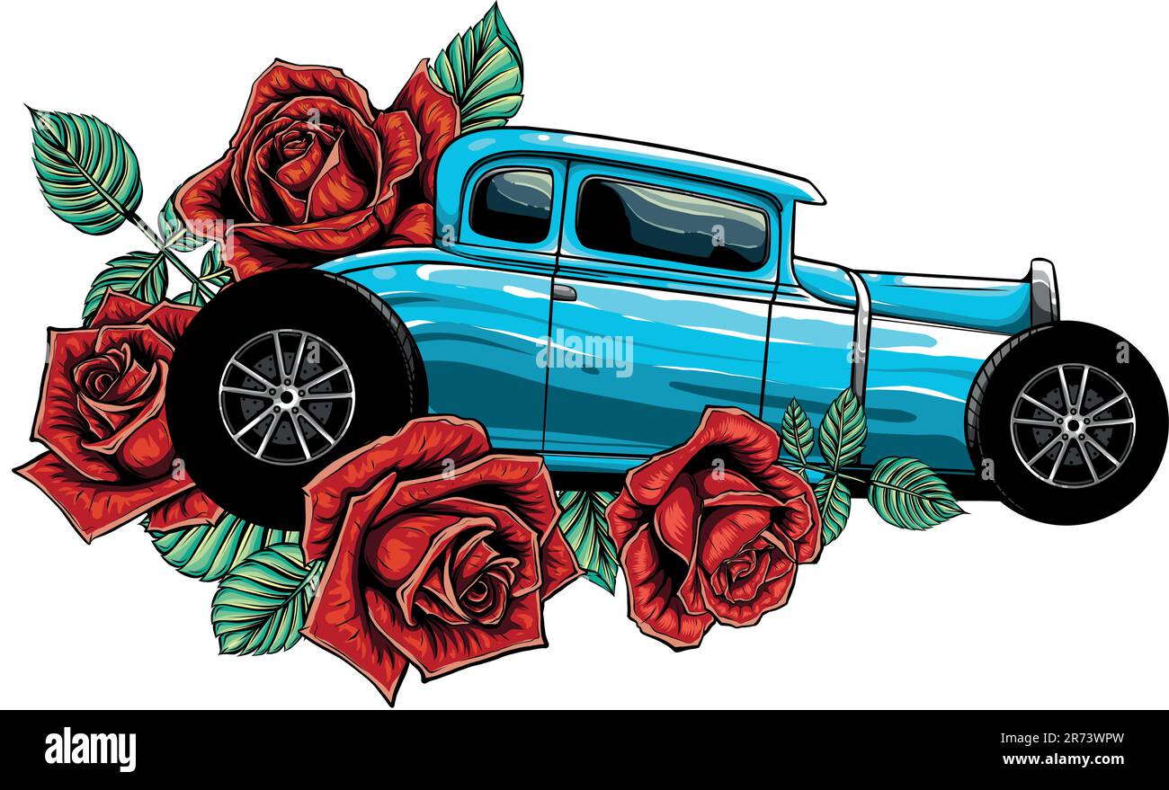 draw of hot rod car vector illustration design Stock Vector Image & Art ...