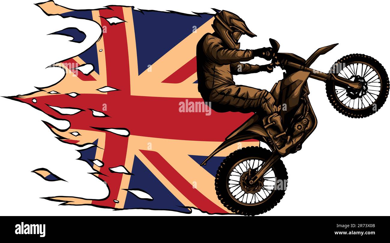vector motocross rider ride the motocross bike Stock Vector Image & Art ...