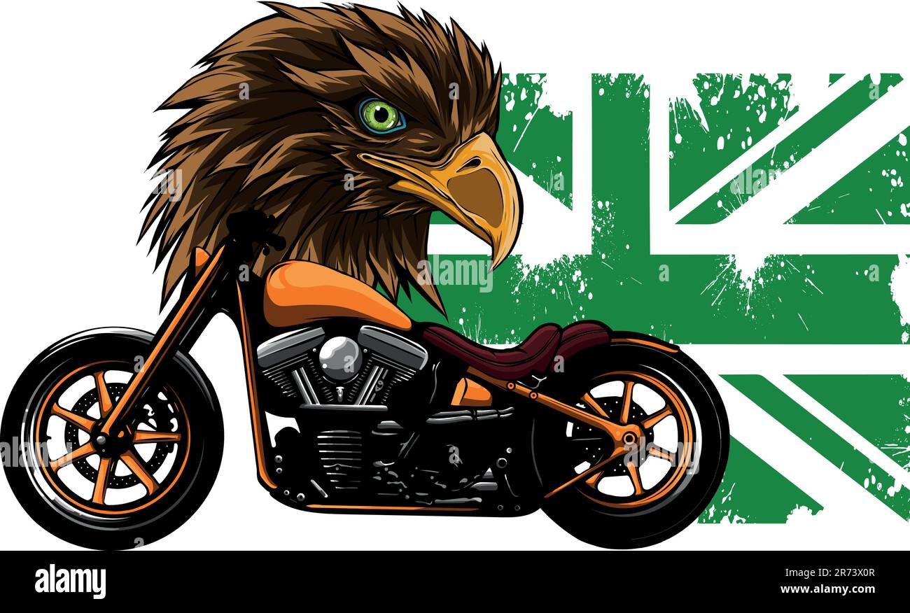 illustration of custom motorcycle chopper vector design Stock Vector ...