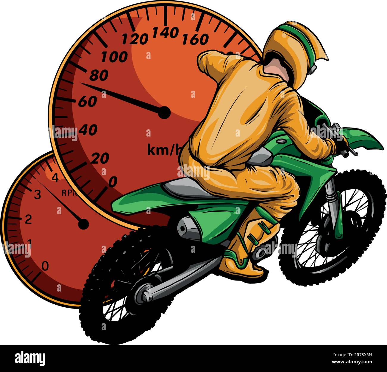 vector motocross rider ride the motocross bike Stock Vector Image & Art ...