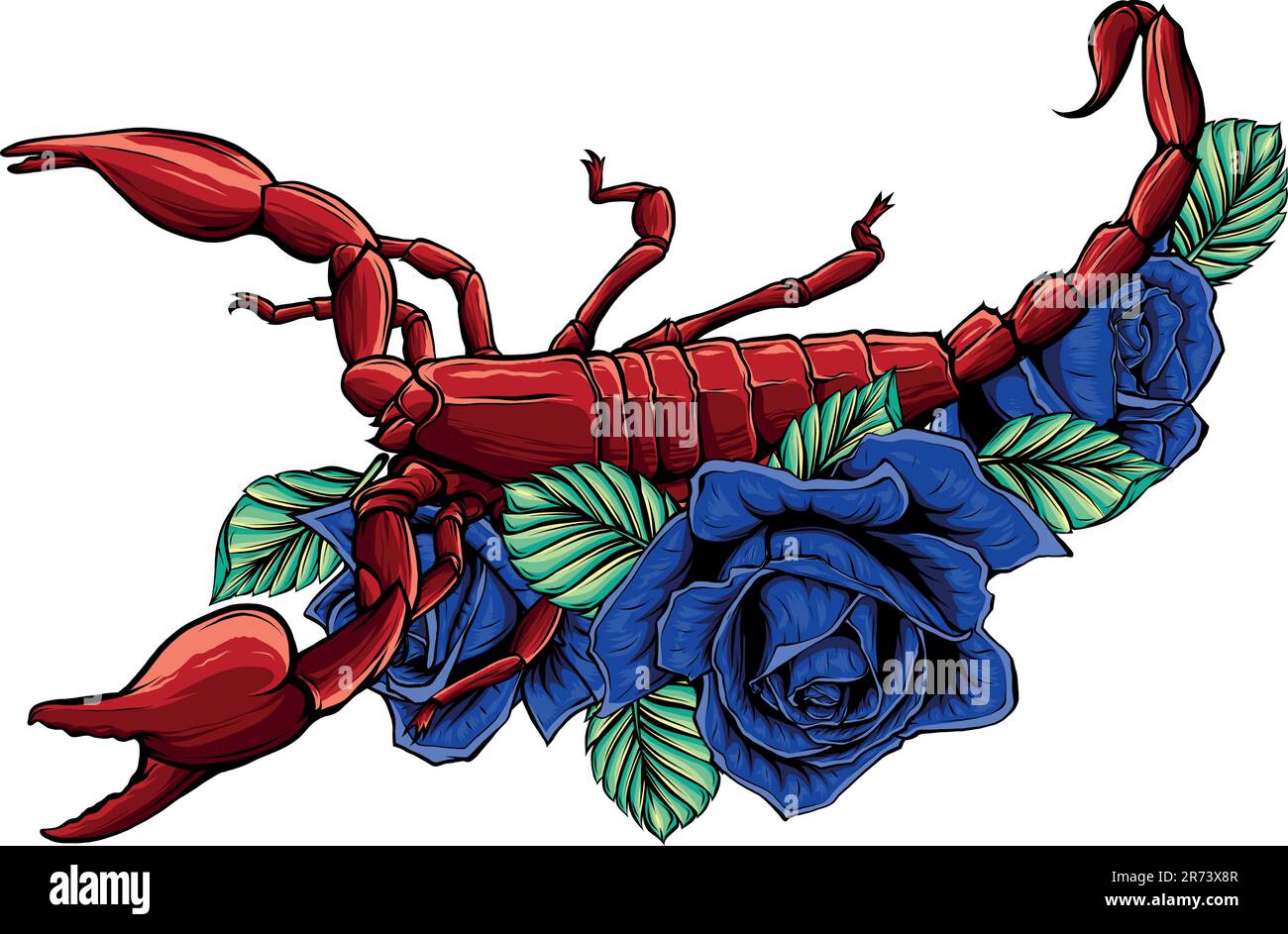 draw colored animal scorpion vector illustration design Stock Vector ...