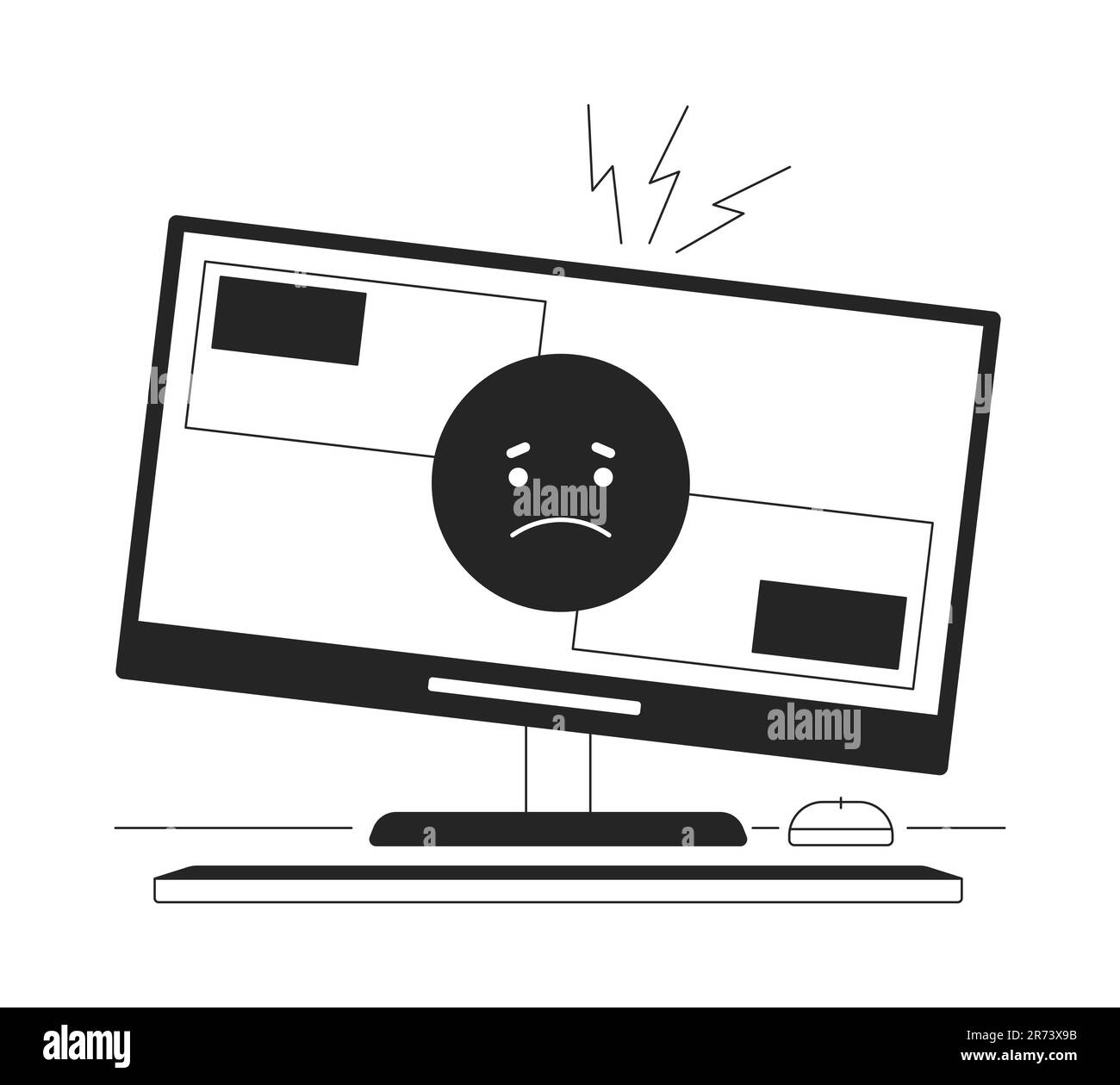 Computer system 2d Cut Out Stock Images & Pictures - Alamy