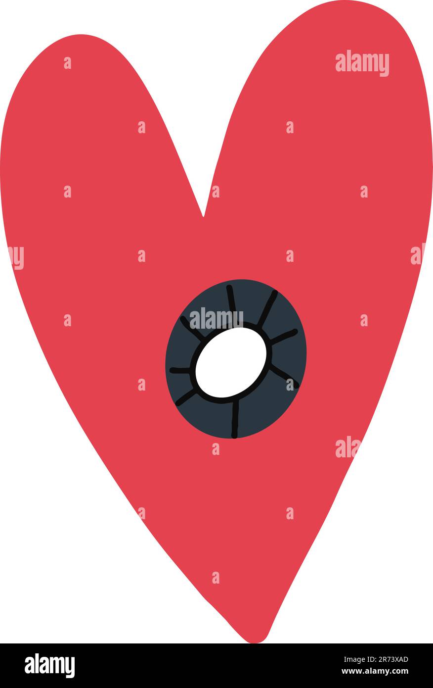 Hole in the heart in cartoon style Stock Vector Image & Art - Alamy