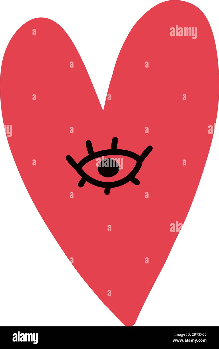 Heart symbol with eye inside Stock Vector Image & Art - Alamy