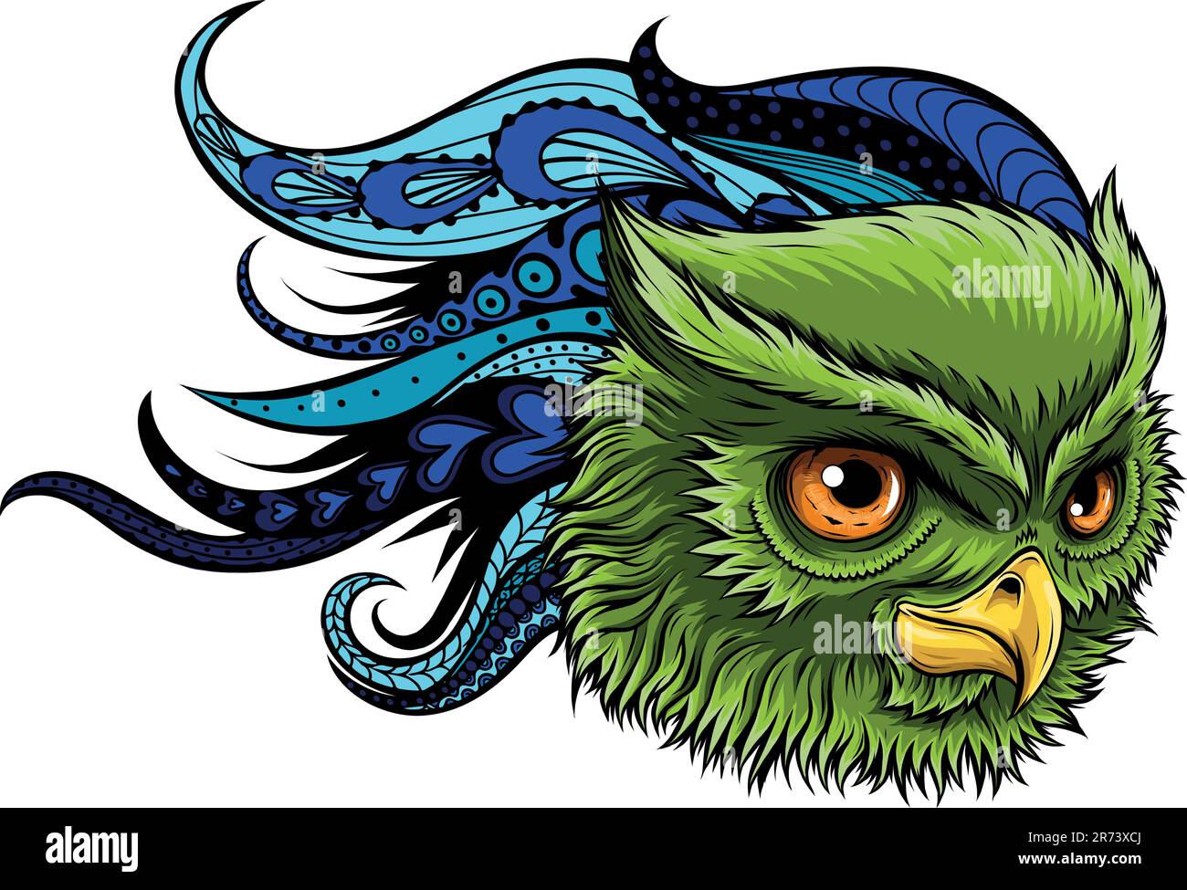 cute cartoon owl head vector illustration design Stock Vector Image ...