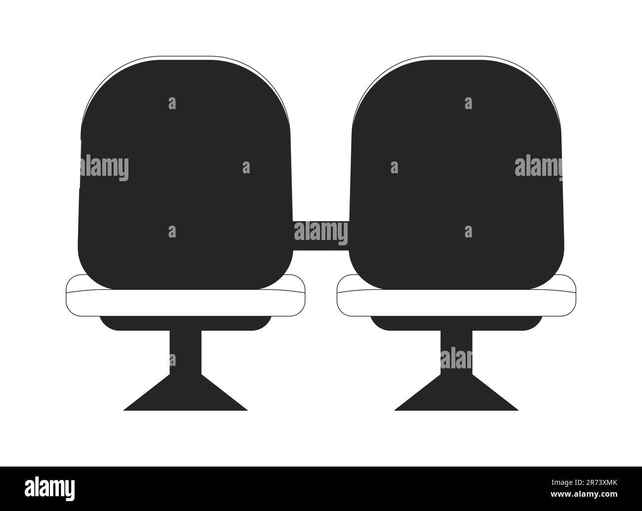 Chairs in waiting room line art vector cartoon icon Stock Vector Image & Art - Alamy