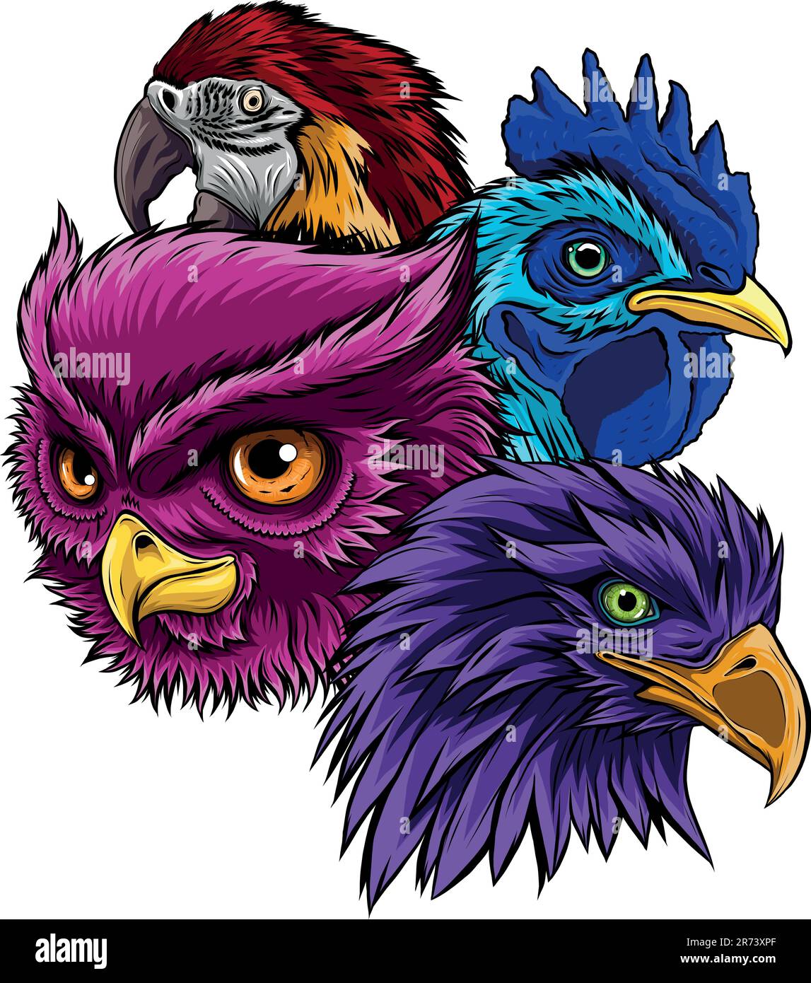 Cartoon birds collection set vector illustration design Stock Vector ...