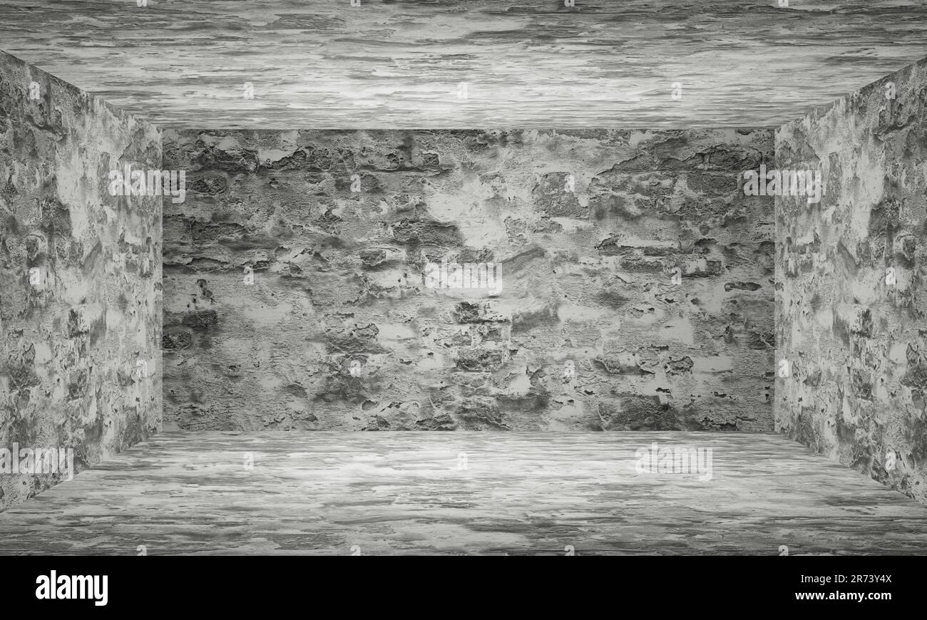 modern grunge 3d wall and floor texture room interior background Stock ...
