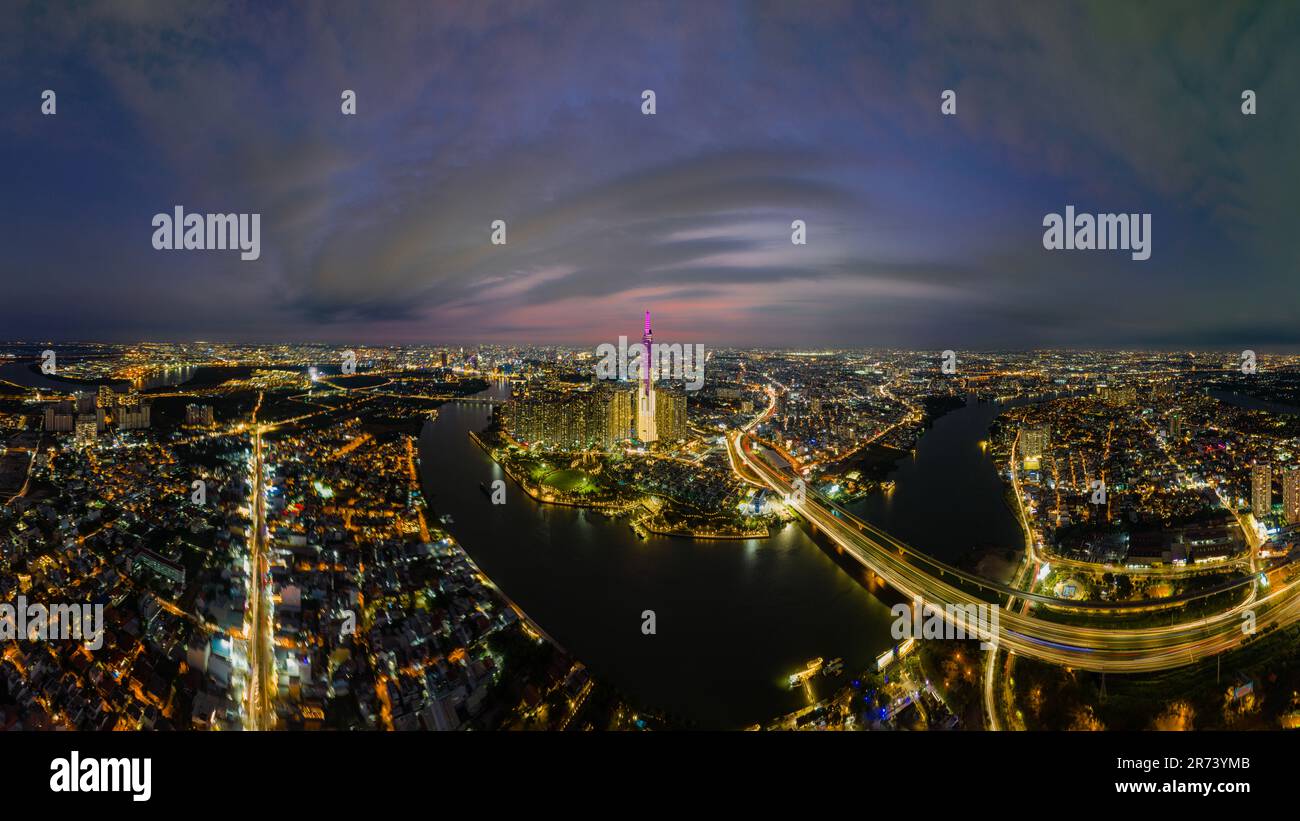 March 1, 2023: panoramic view of Landmark residential area, where 81 ...