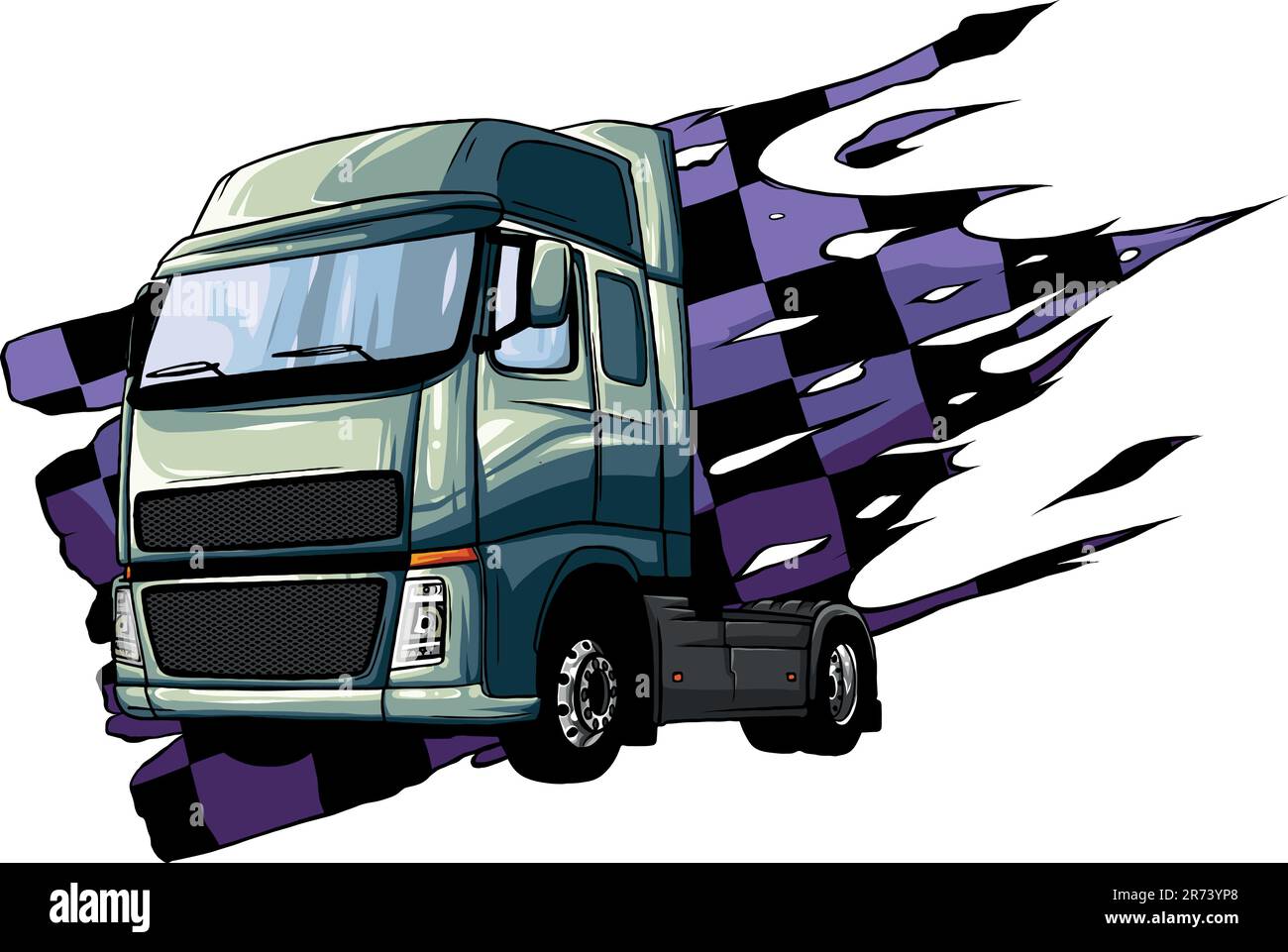 draw semi truck vehicle vector illustration design Stock Vector Image ...