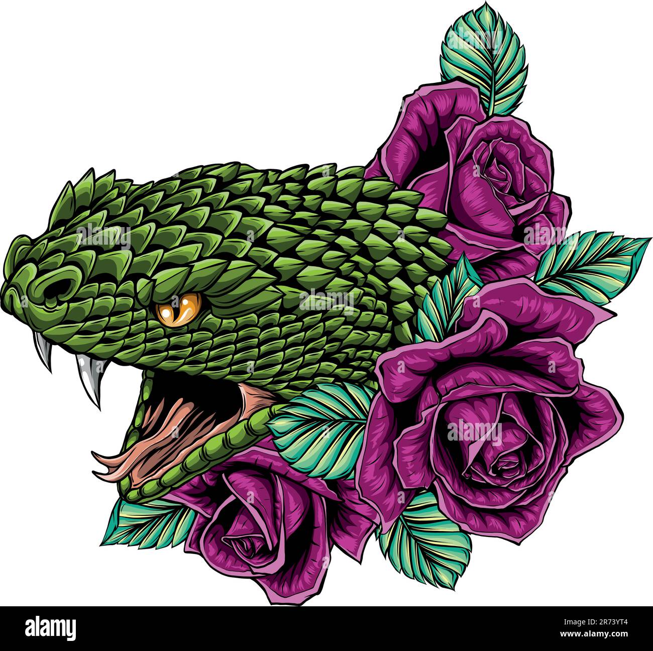 snake head hand drawn vector illustration design Stock Vector Image ...