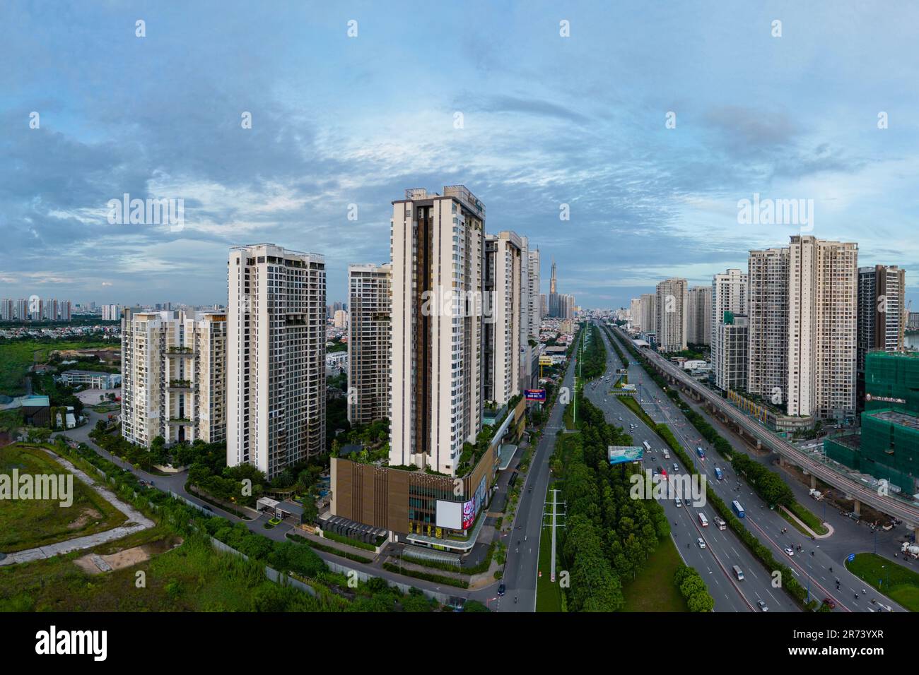 April 23, 2023: panoramic view of the eastern gateway of Ho Chi Minh ...