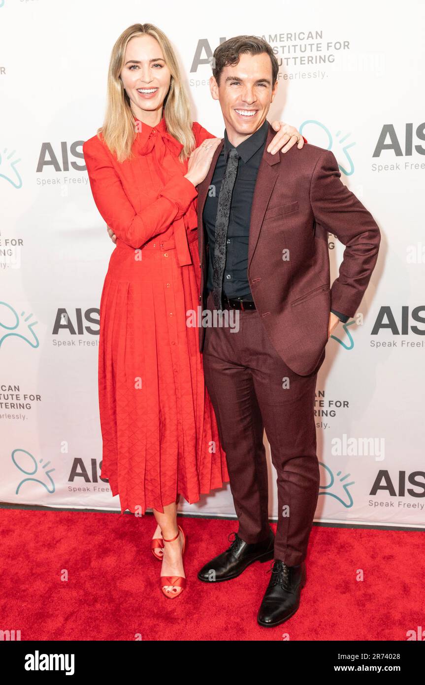 Emily Blunt and Marc Winski attend American Institute for Stuttering ...