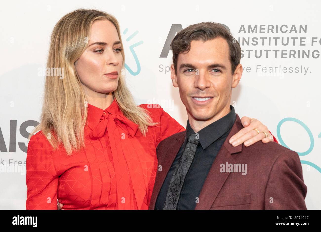 Emily Blunt and Marc Winski attend American Institute for Stuttering ...