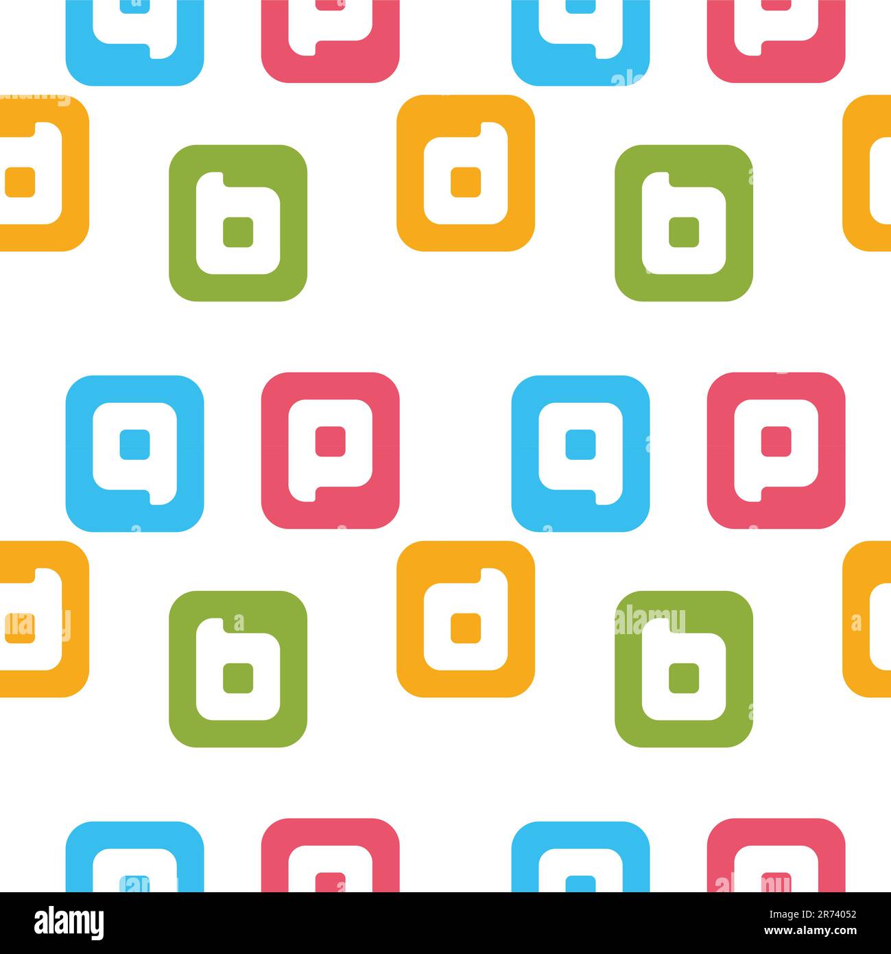 Hand drawn letters seamless Cut Out Stock Images & Pictures - Alamy