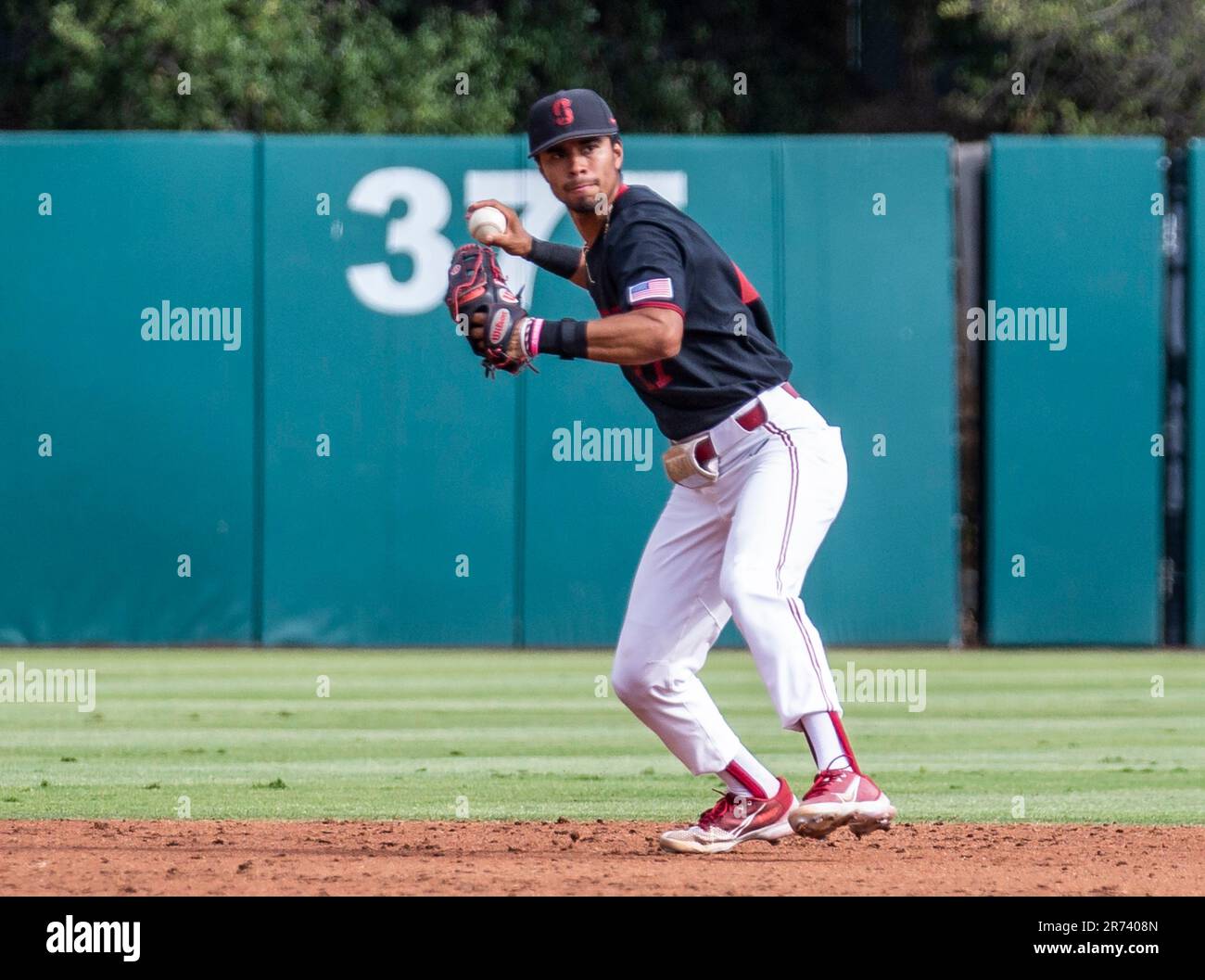 June 12 2023 Palo Alto CA U.S.A. Stanford infielder Temo Becerra (27 ...
