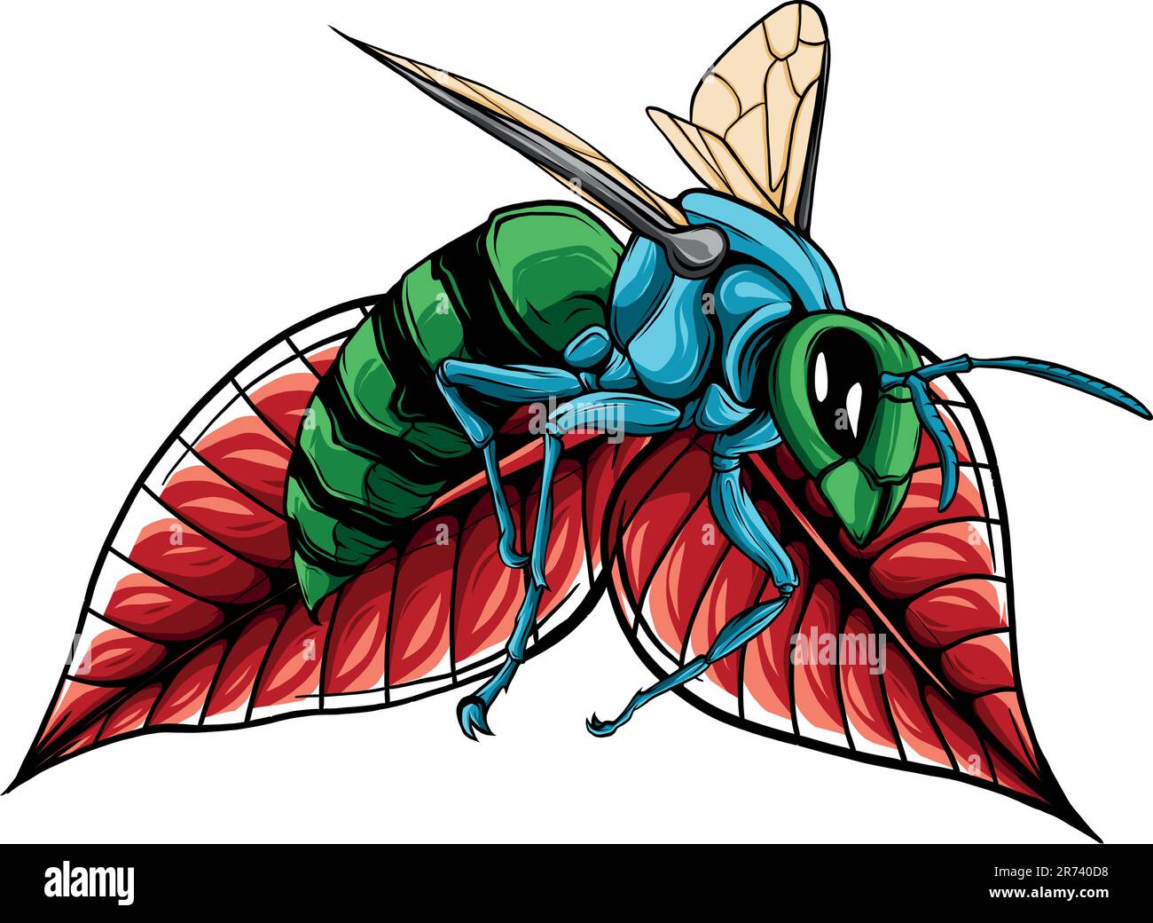 draw of colored bee vector illustration design Stock Vector Image & Art ...