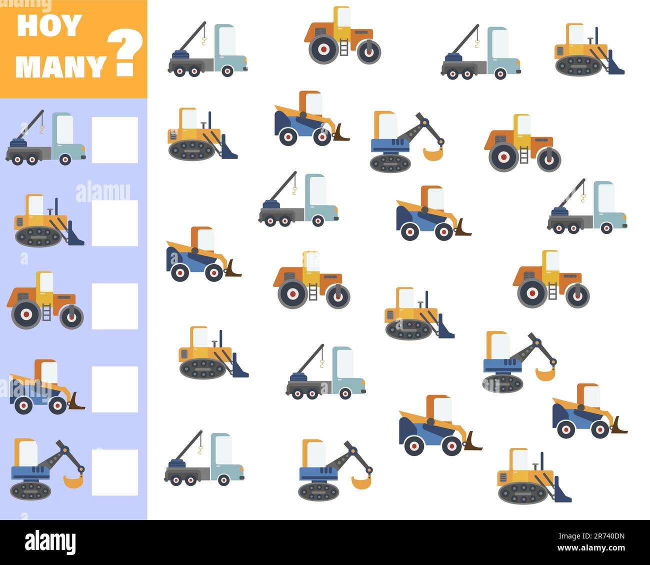 Counting game for preschool children. Educational math game. Count how ...