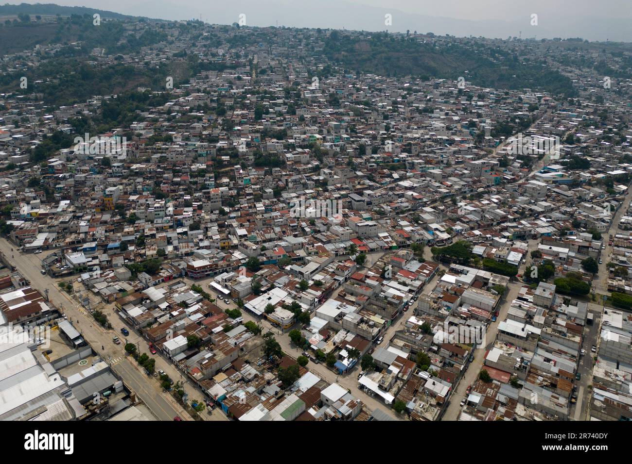 An aerial view of slum "Mario Alioto" in Villanueva, Guatemala, Tuesday ...