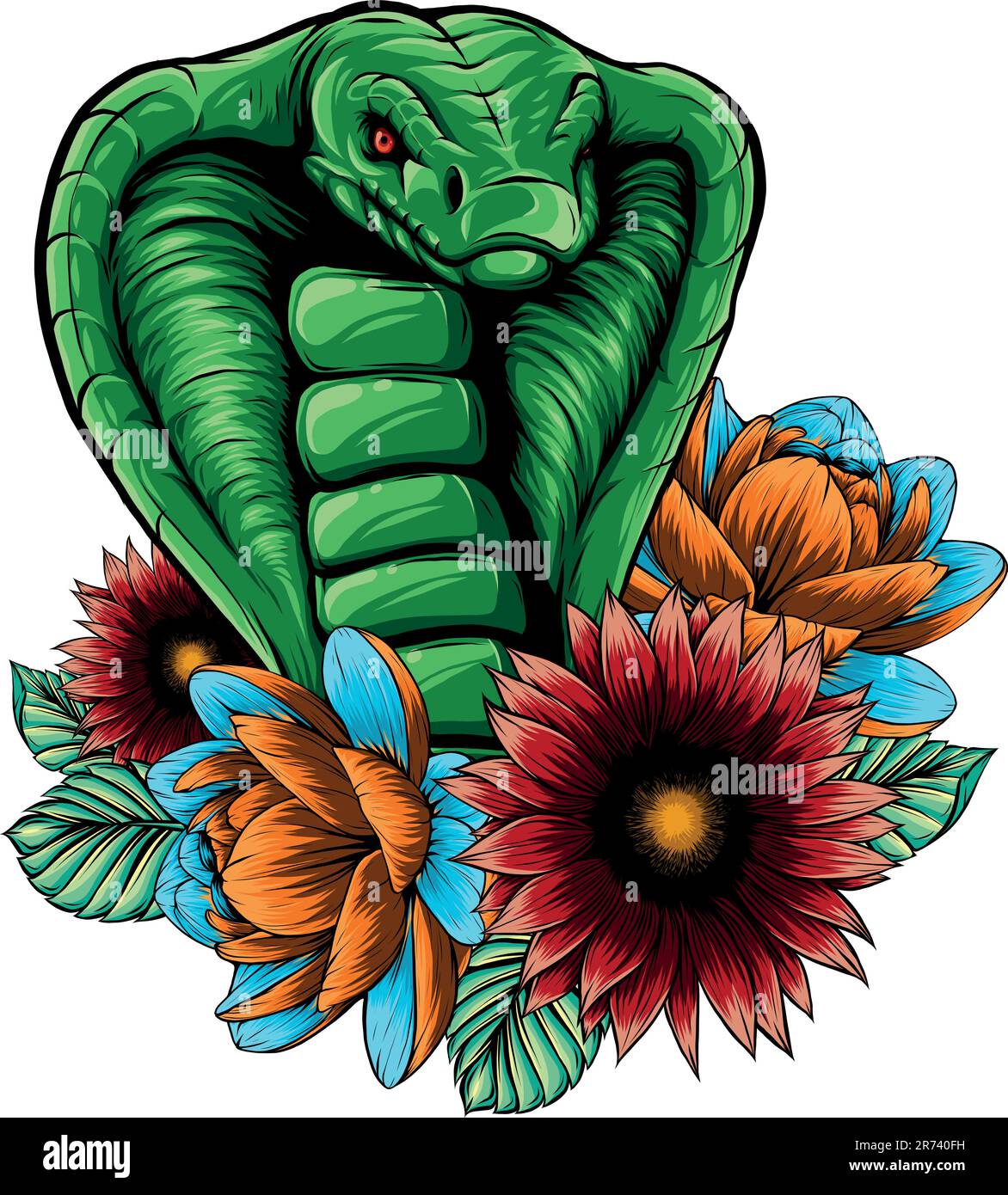 animal cobra head colored vector illustration design Stock Vector Image ...