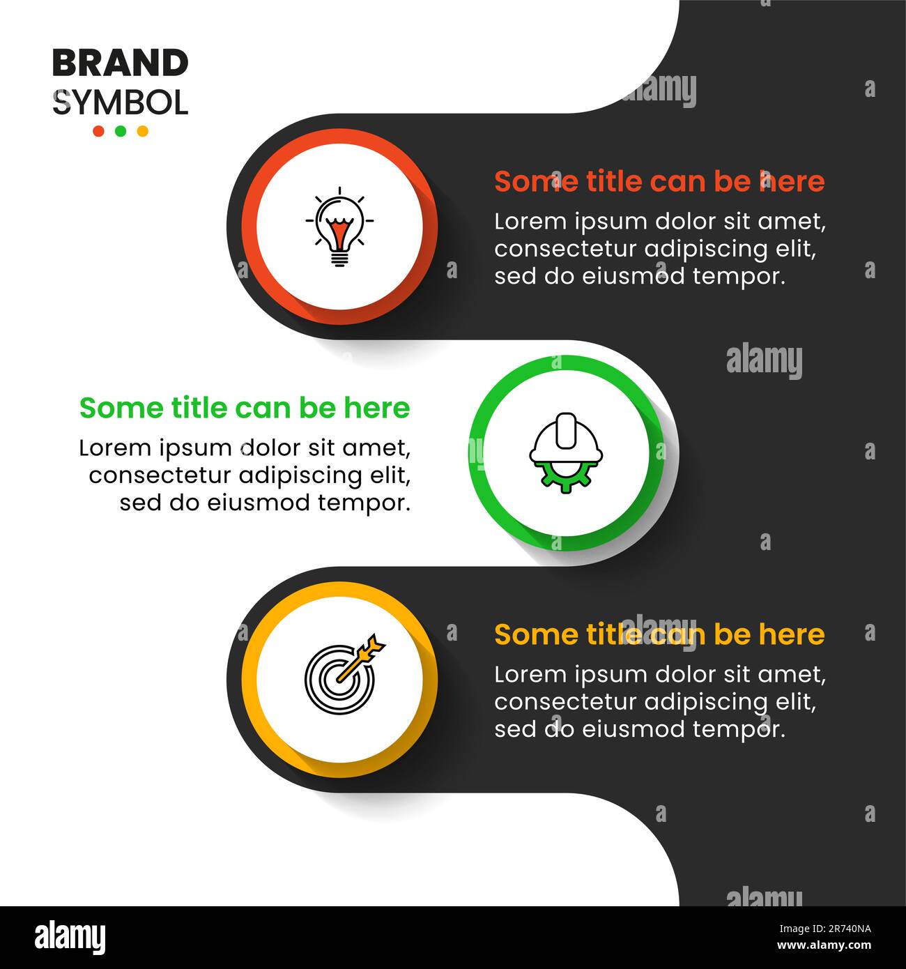 Infographic template with icons and 3 options or steps. Can be used for ...