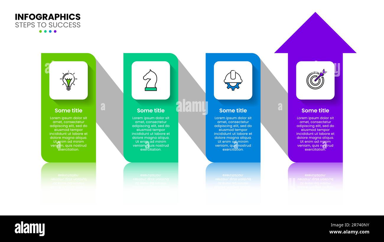 Infographic template with icons and 4 options or steps. Can be used for ...