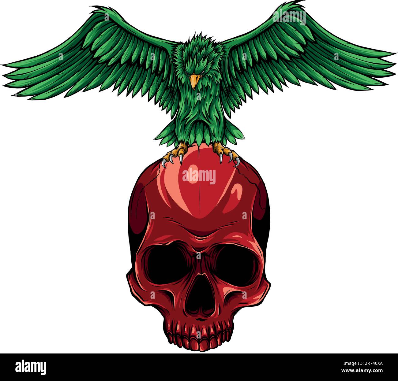 colored draw of human skull vector illustration design Stock Vector ...