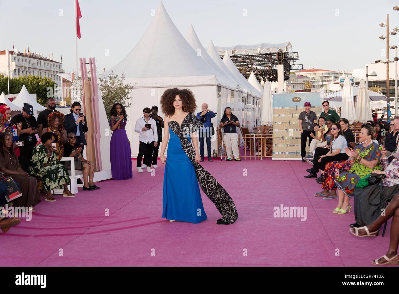 A model Becker Ambesi Orlane presents the collection of Issa Sorogo ...