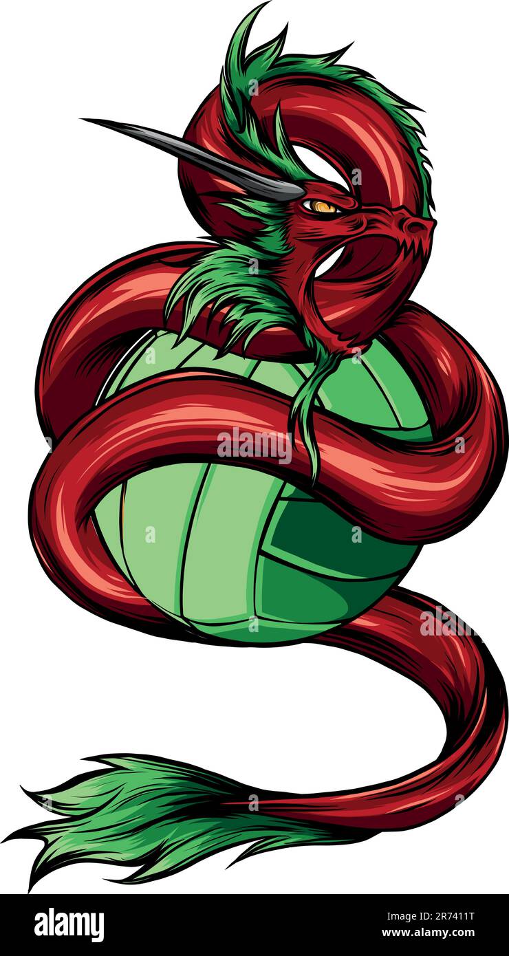 draw of colored dragon vector illustration design Stock Vector Image ...