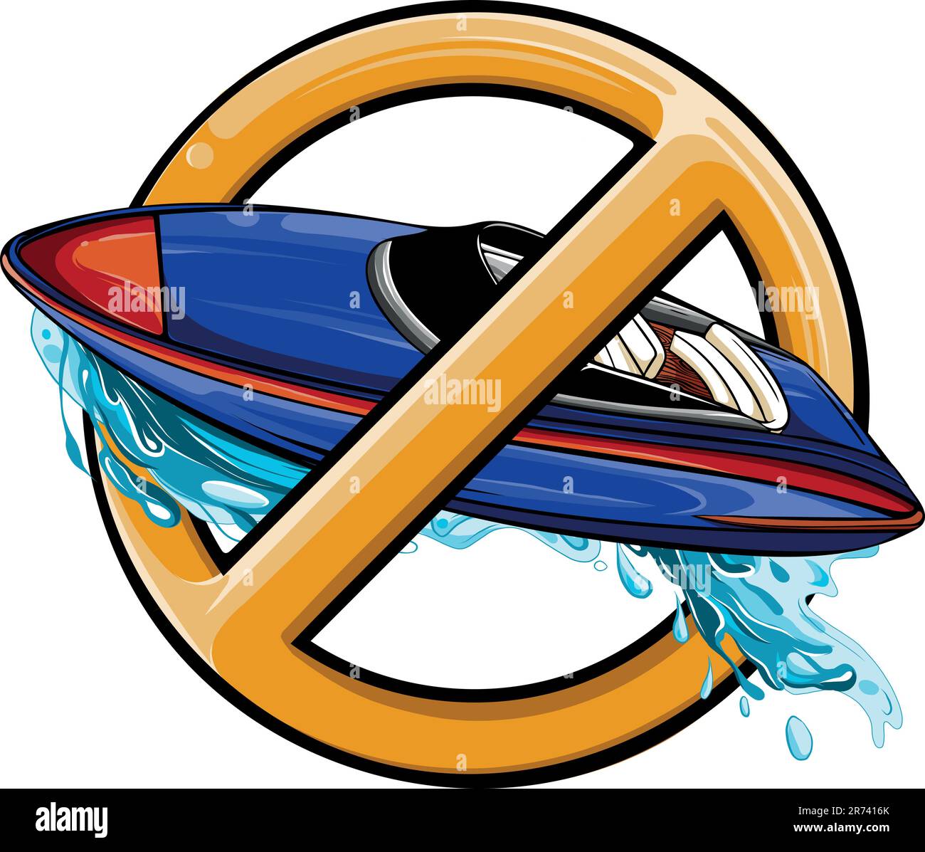 illustration of Speedboat flat vector isolated design Stock Vector ...