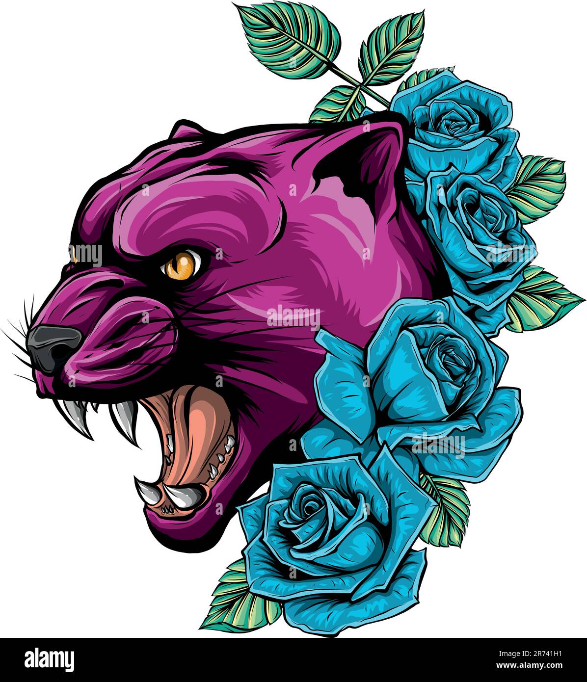animal head of Cougar vector illustration design Stock Vector Image ...