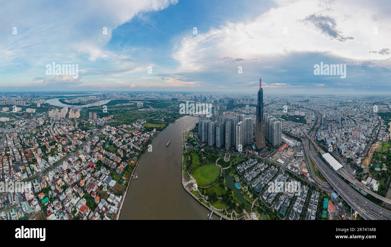 March 12, 2023: panoramic view of Landmark residential area, where 81 ...