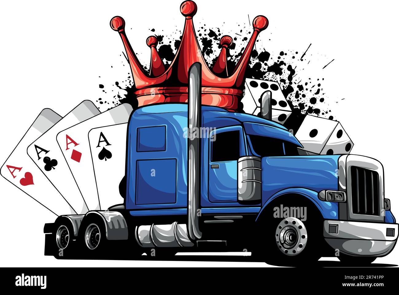 draw semi truck vehicle vector illustration design Stock Vector Image ...