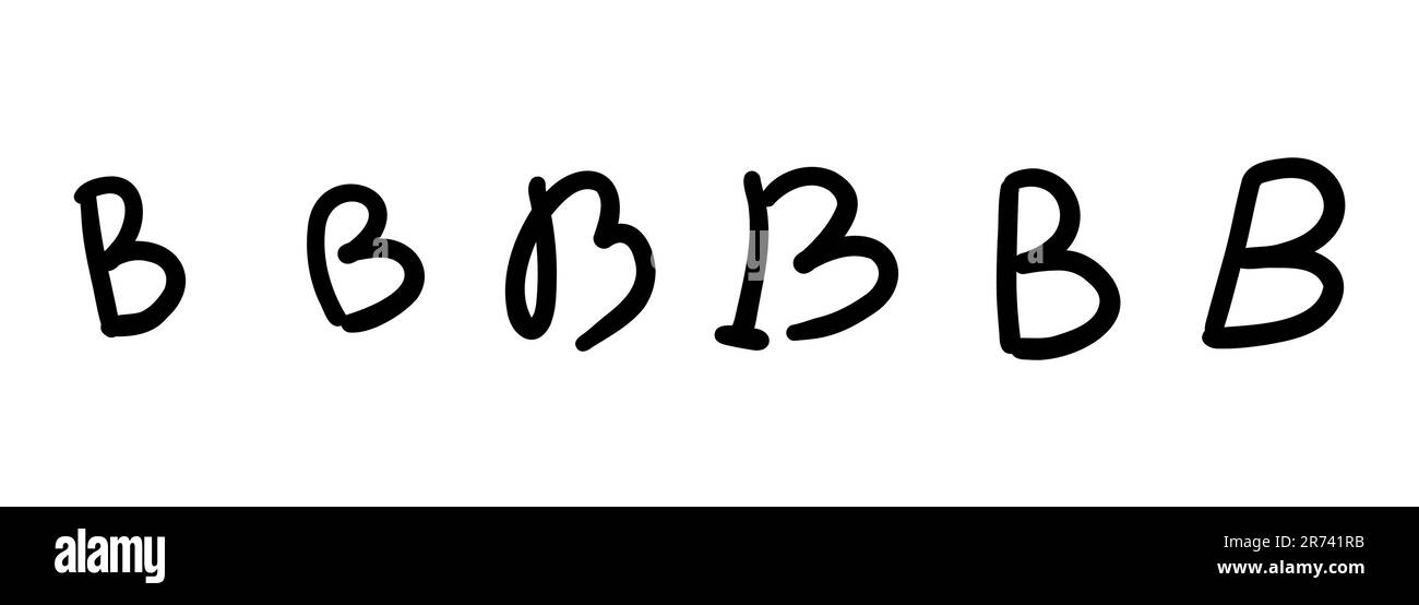 Simple black english latin B alphabet letter symbol. Vector ...