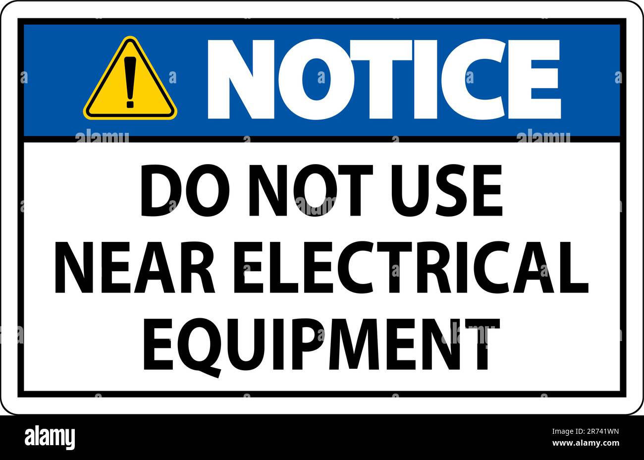 Notice Do Not Use Near Electrical Equipment Stock Vector Image & Art ...