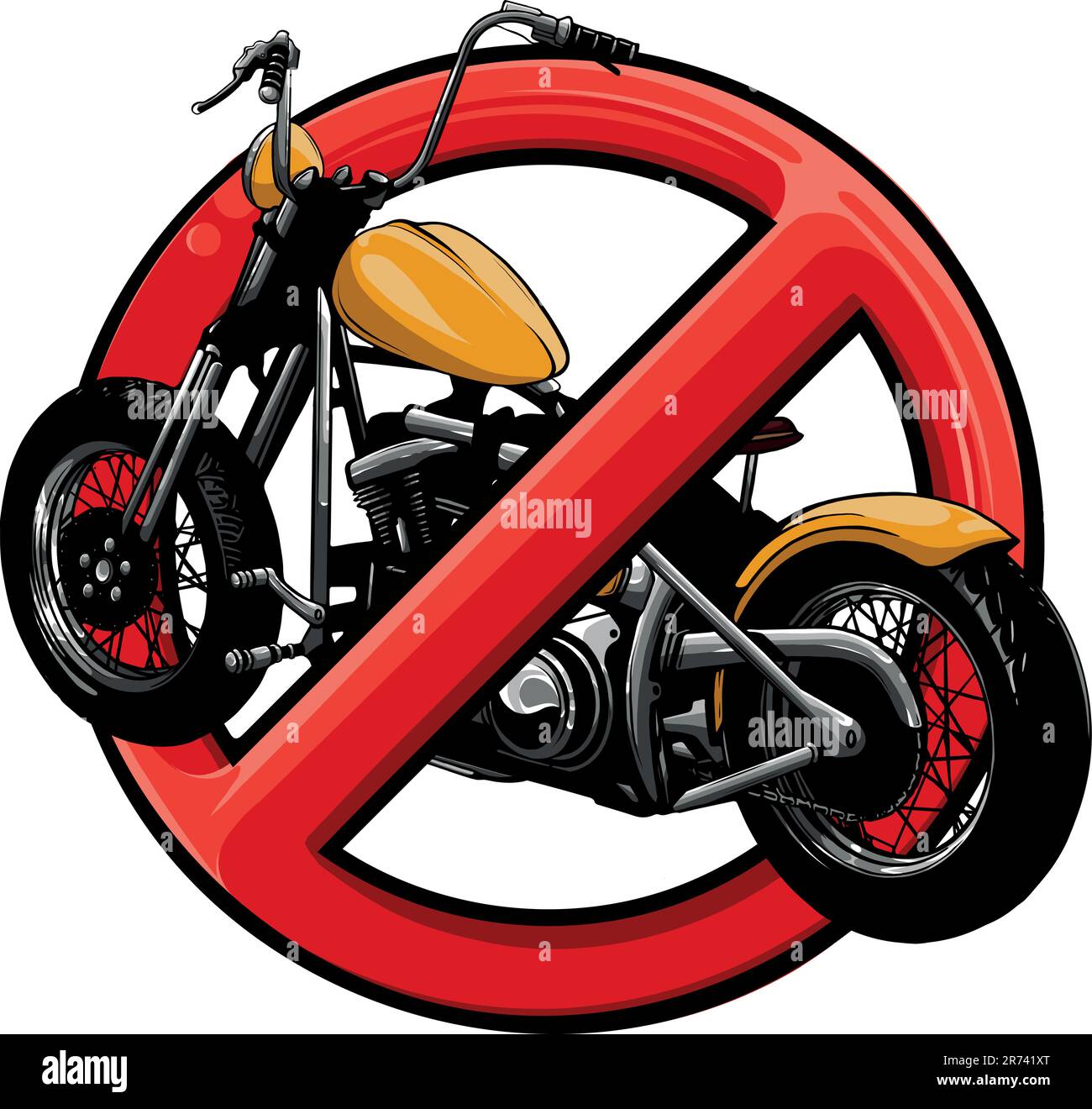 illustration of custom motorcycle chopper vector design Stock Vector ...