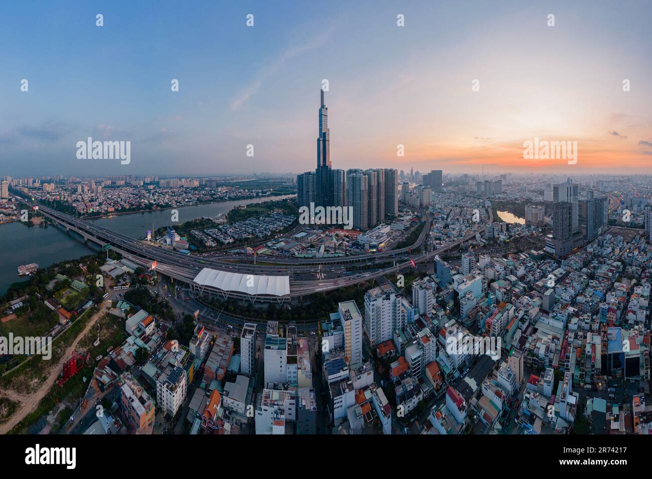 March 12, 2023: panoramic view of Landmark residential area, where 81 ...