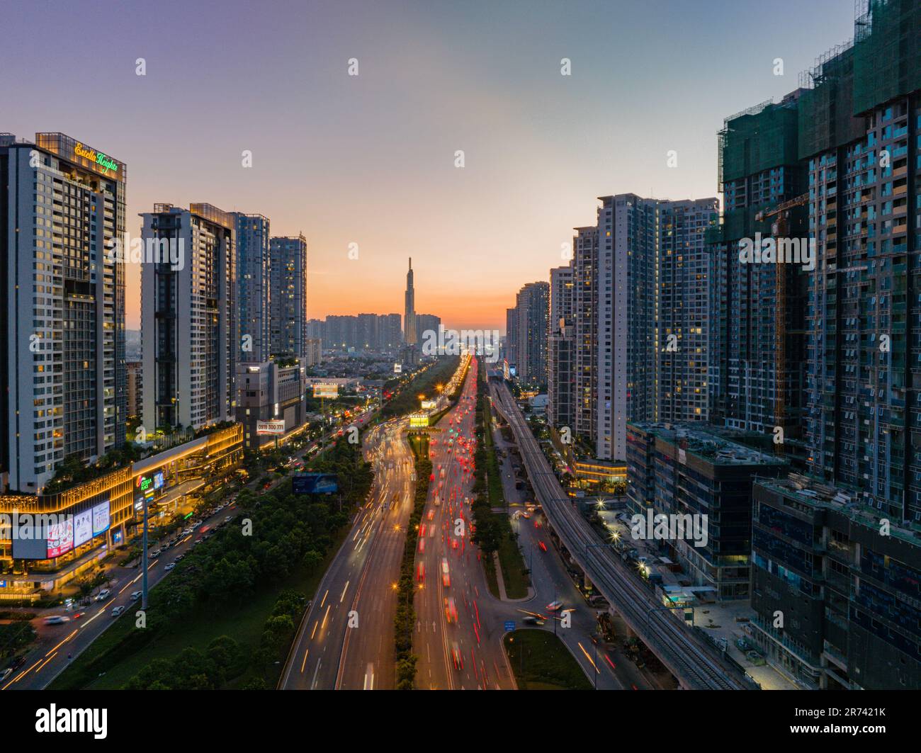April 23, 2023: panoramic view of the eastern gateway of Ho Chi Minh ...