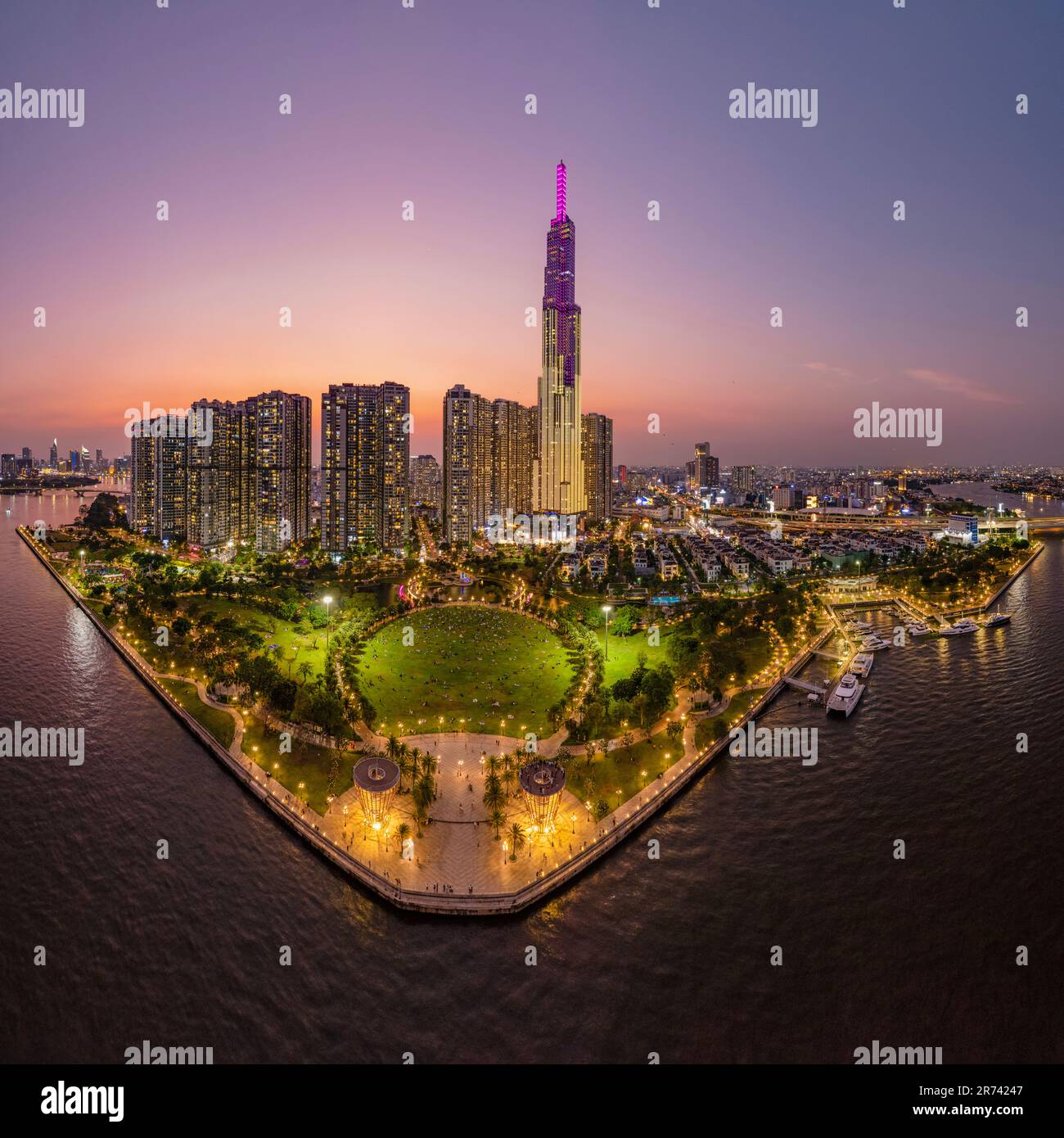 March 12, 2023: panoramic view of Landmark residential area, where 81 ...