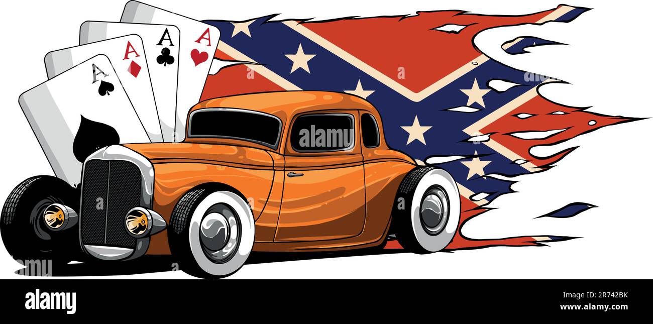 Draw Of Hot Rod Car Vector Illustration Design Stock Vector Image And Art Alamy