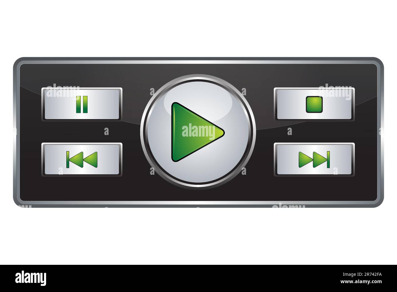 illustration of start button on white background Stock Vector Image ...