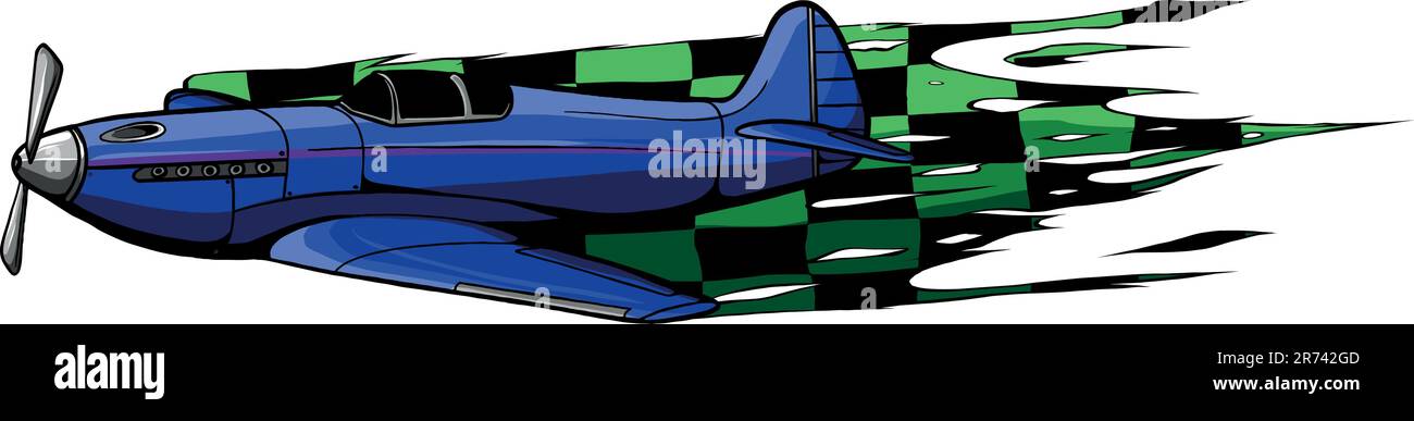 Vector illustration of old fighter plane design Stock Vector Image ...